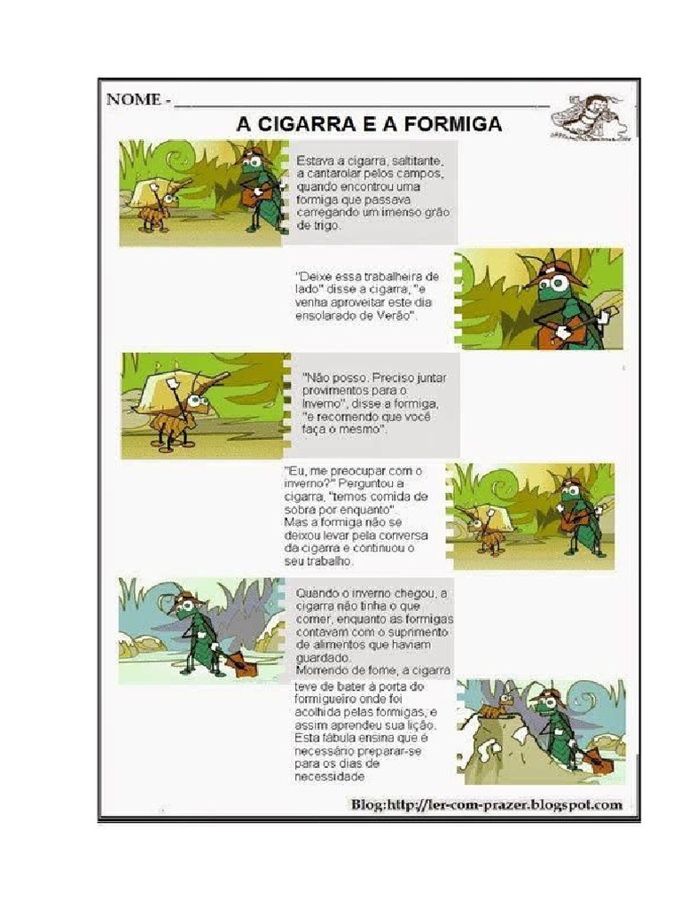 La Cigarra y La Hormiga | PDF