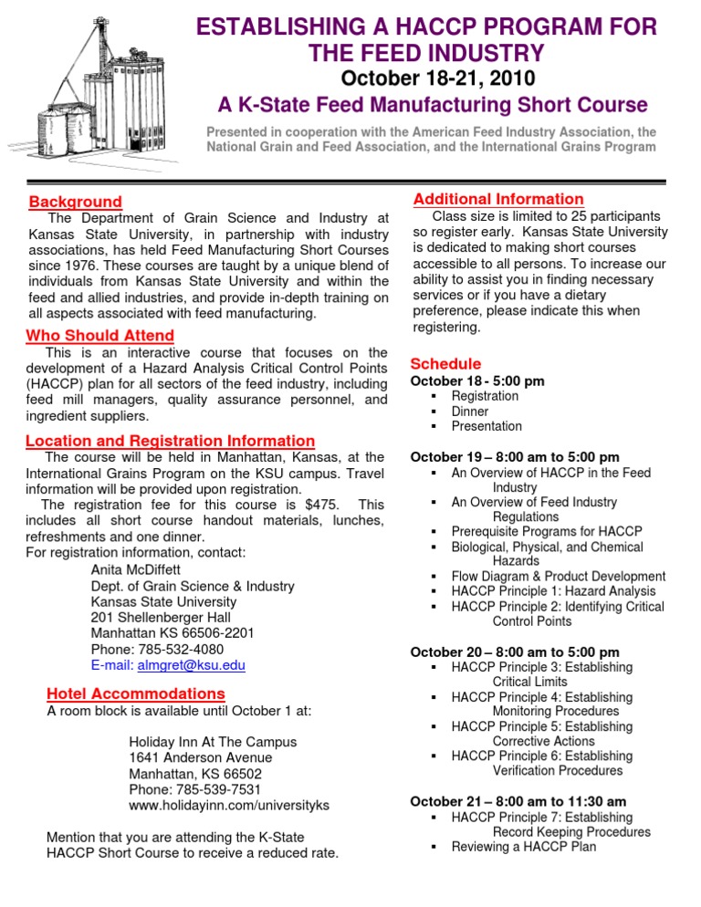 HACCP Brochure | PDF | Hazard Analysis And Critical Control Points ...