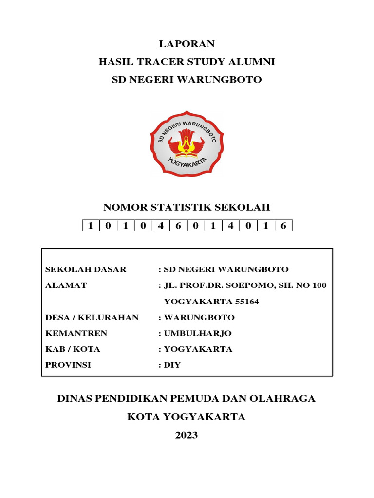 Tracer Study Alumni SD Negeri Warungboto | PDF