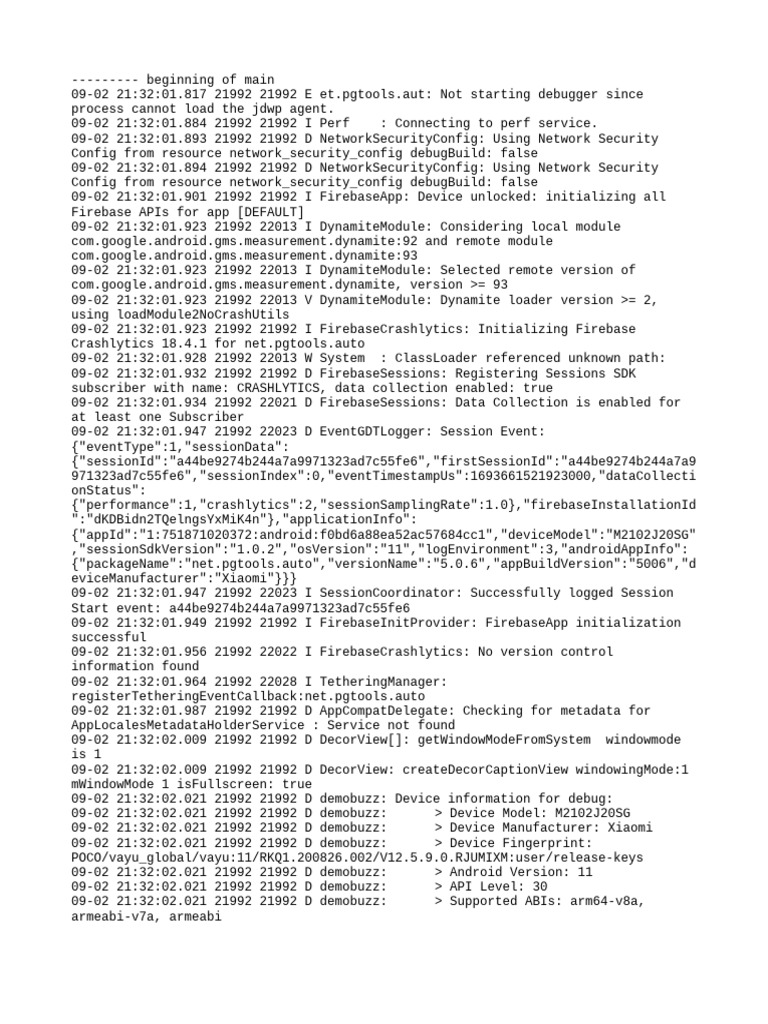 Pgtools Logs 20230902213213 | PDF | Android (Operating System) | Xiaomi