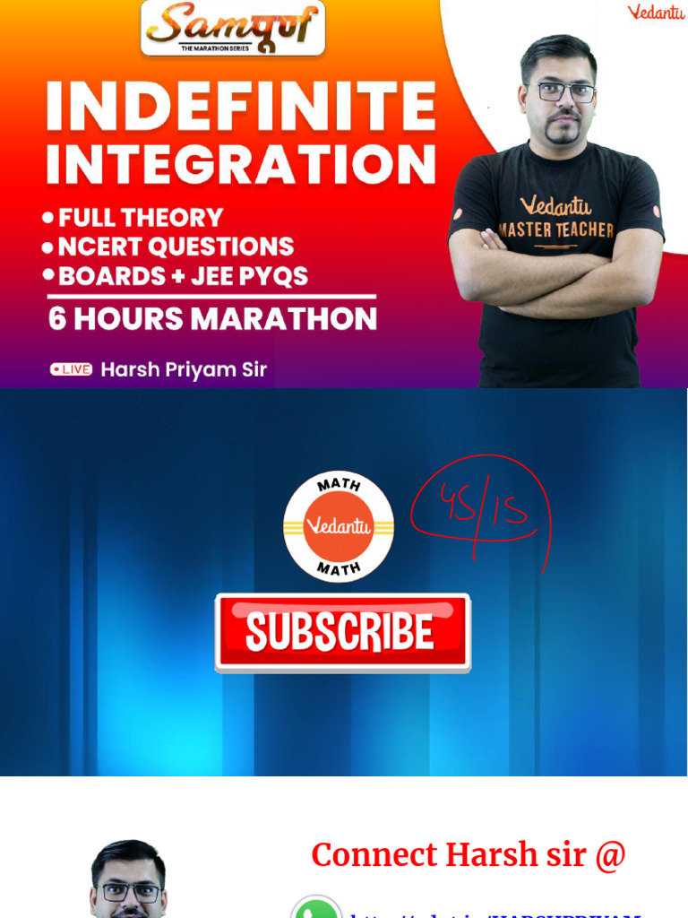 Indefinite Integration Guide | PDF | Integral | Trigonometric Functions