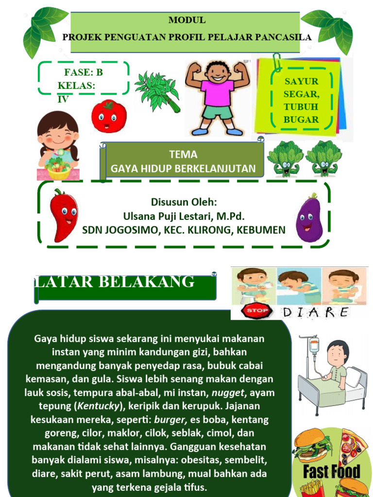 Modul Projek - Sayur Segar, Tubuh Bugar - Fase B | PDF