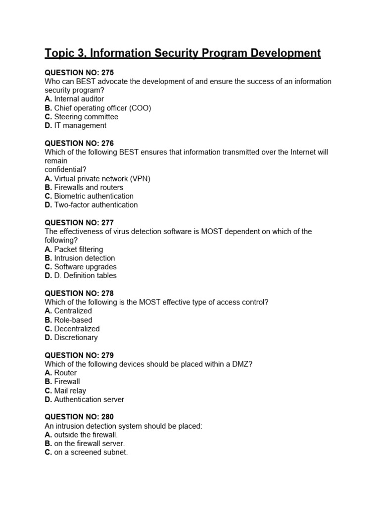 Information Security Program Essentials | PDF