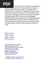 Speech On Valentine | PDF | Valentine's Day