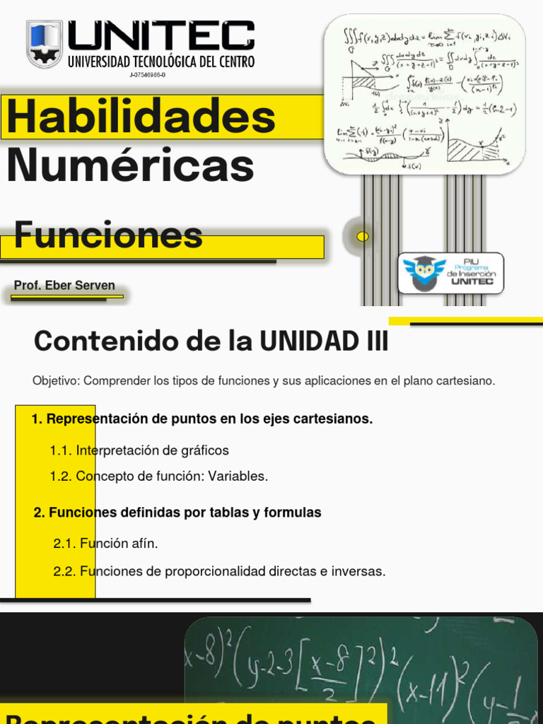 Unidad III - Funciones | PDF | Función (Matemáticas) | Línea (geometría)