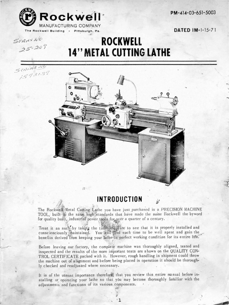 rockwell lathe | PDF