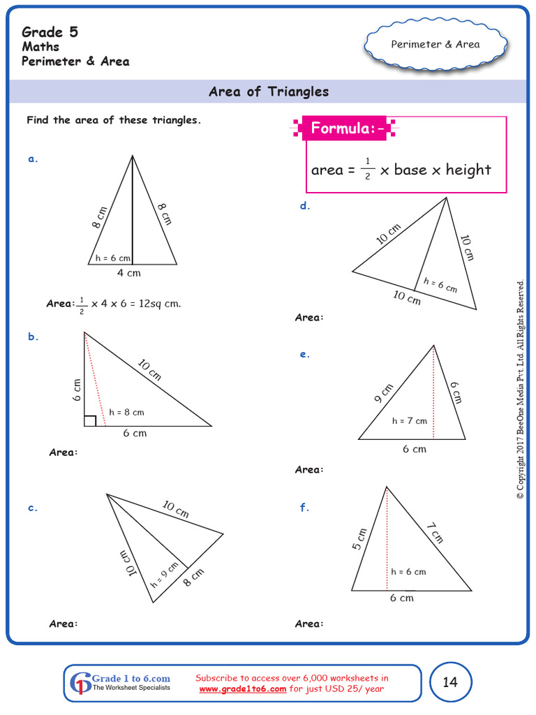 Area of Triangles | PDF