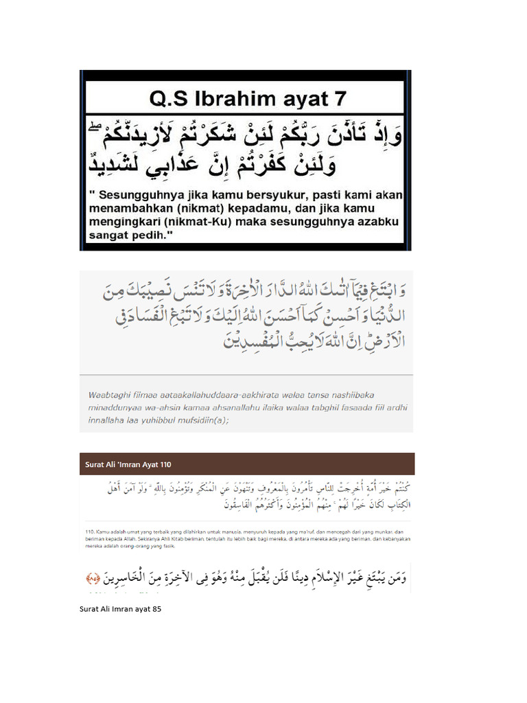 Surat Ibrahim Ayat 7 | PDF