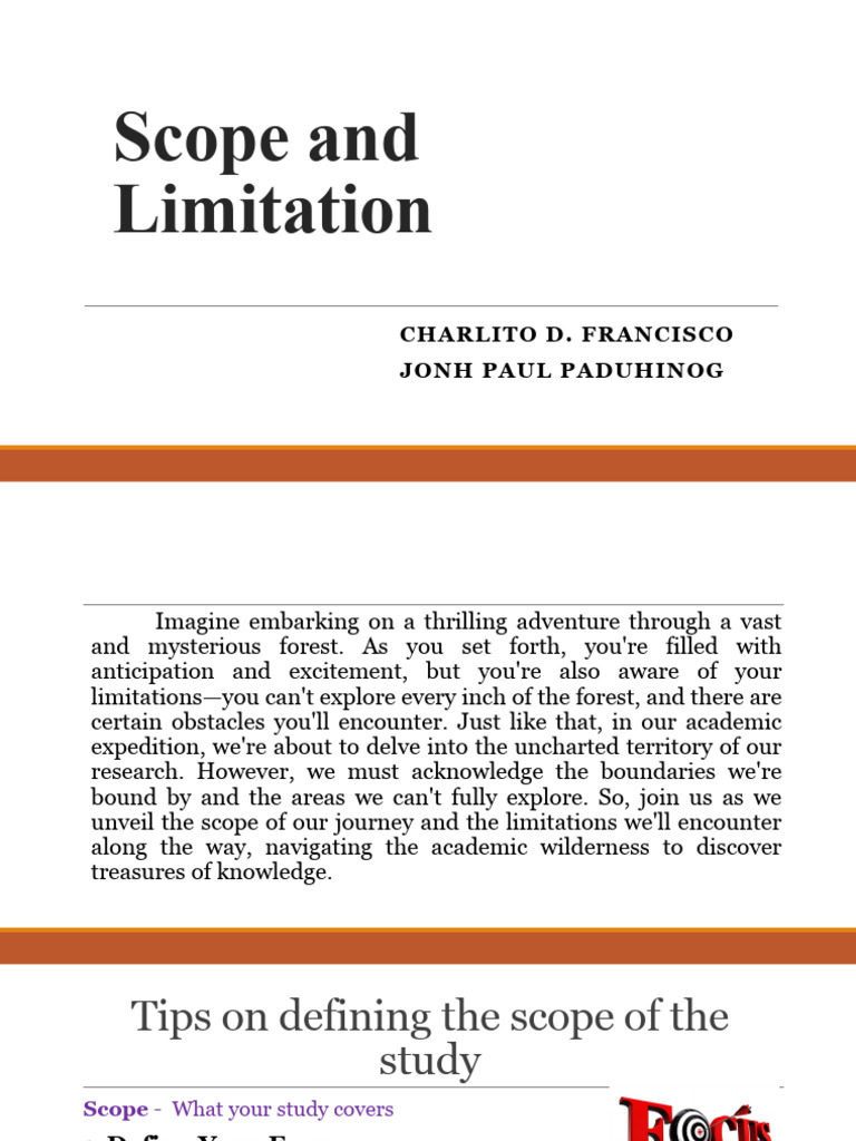 Defining Research Scope and Limitations | PDF