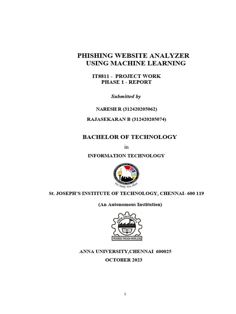 Phishing Phase1 Report | PDF