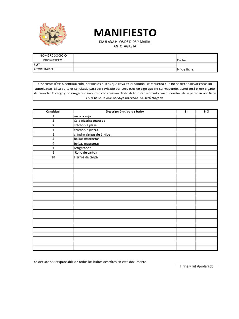 Ejemplo de Manifiesto | PDF