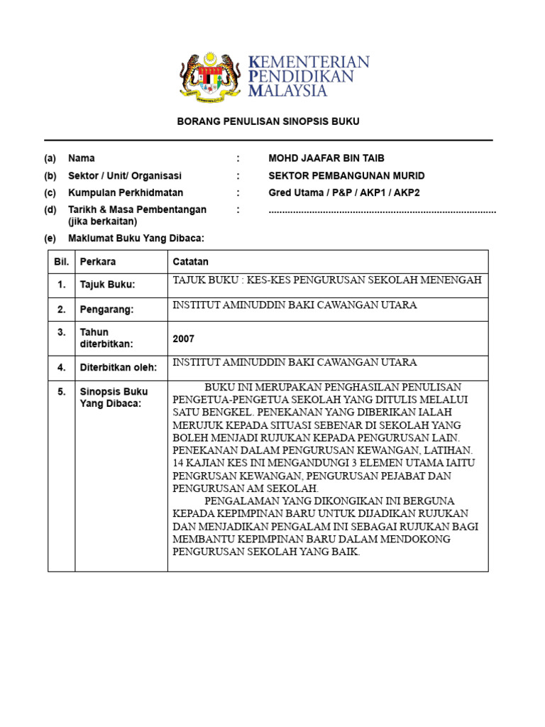 Format - Pelaporan - Pembacaan - Buku IAB | PDF