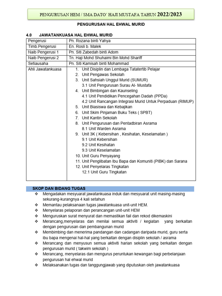 6b-Dasar & Pengurusan Hem 2022 2023 | PDF