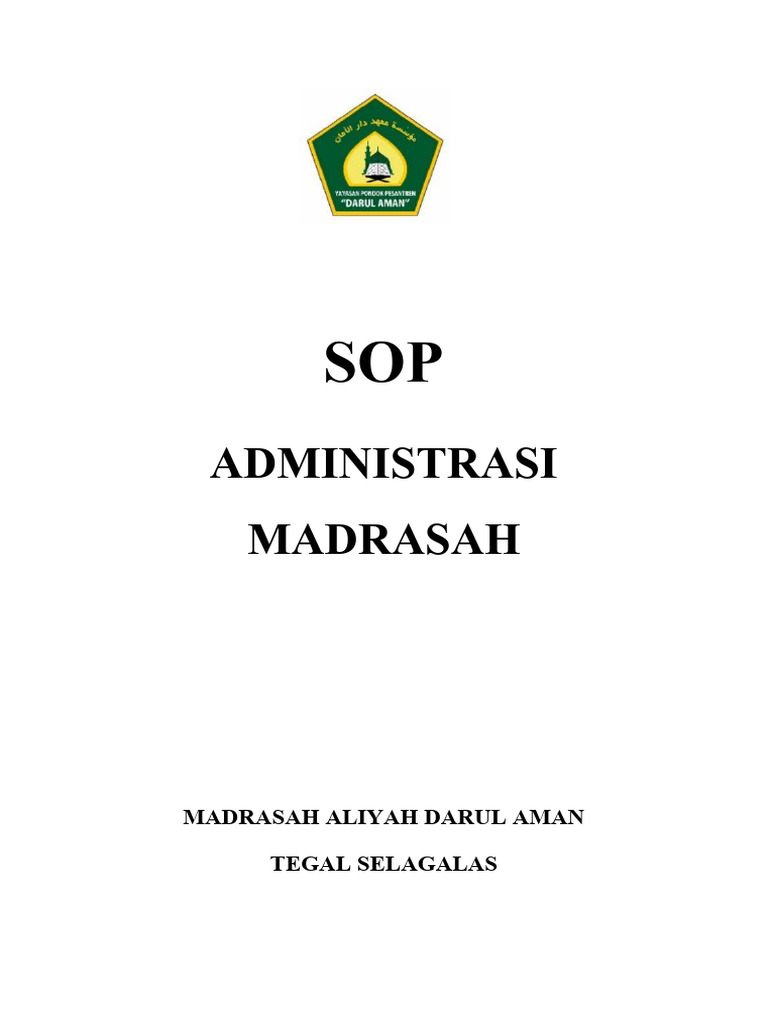 Sop Administrasi Madrasah Fix | PDF