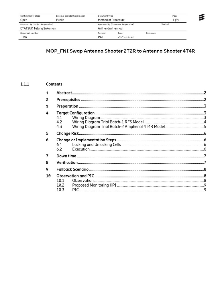 MOP - FNI Swap Antenna Shooter 2T2R To Antenna Shooter 4T4R | PDF