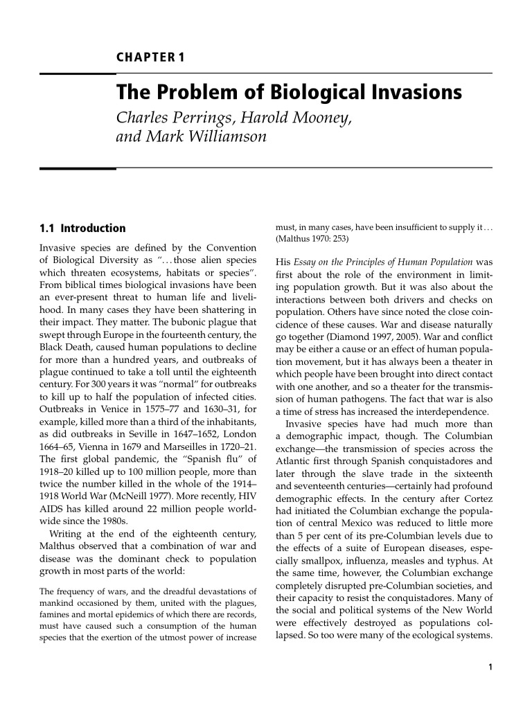 The Problem of Biological Invasions | PDF