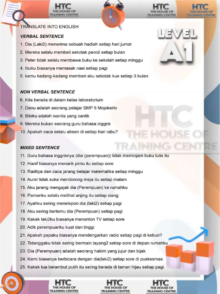 Transalation Exercise Simple Present | PDF