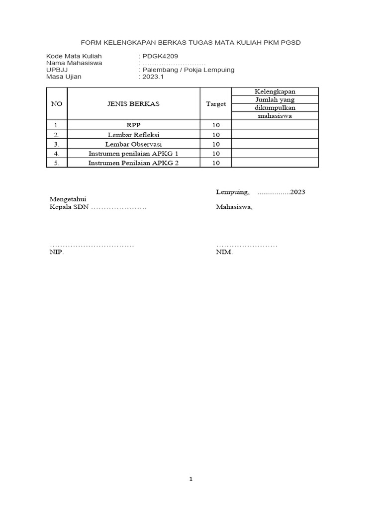Contoh Lampiran Laporan PKM | PDF