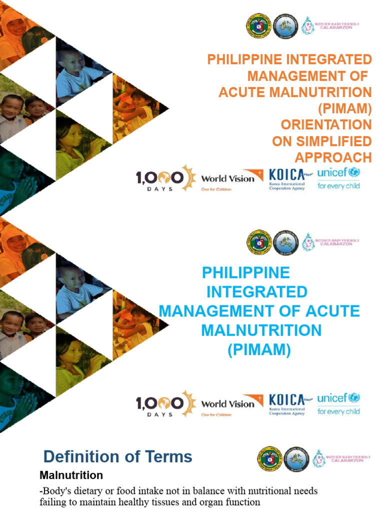 Lecture 1-5. PIMAM and Family MUAC | PDF | Malnutrition | Health Sciences