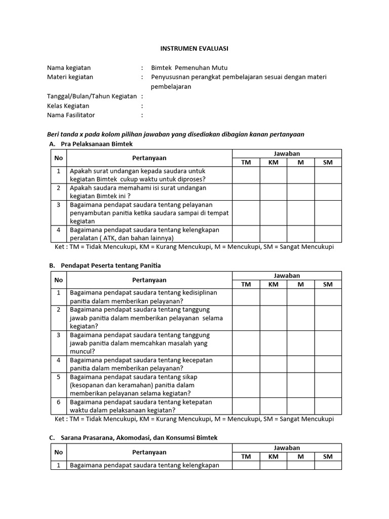 Instrumen Evaluasi | PDF