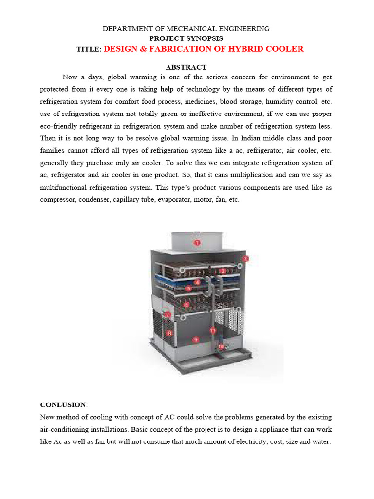 Design & Fabrication of Hybrid Cooler | PDF