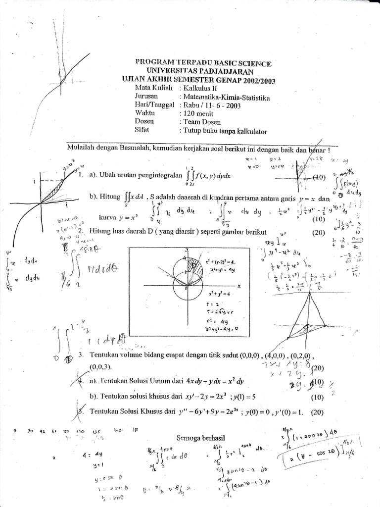 Kalkulus II 0003-Uas | PDF