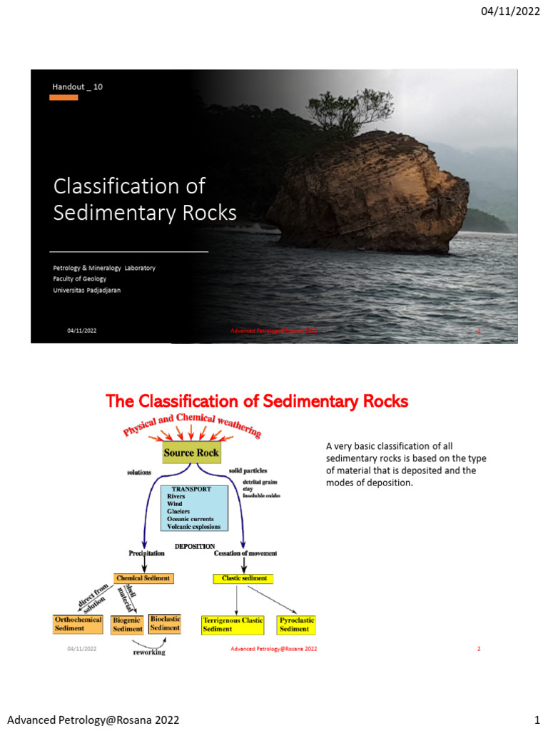 PL_10 Classification of Sedimentary Rocks | PDF