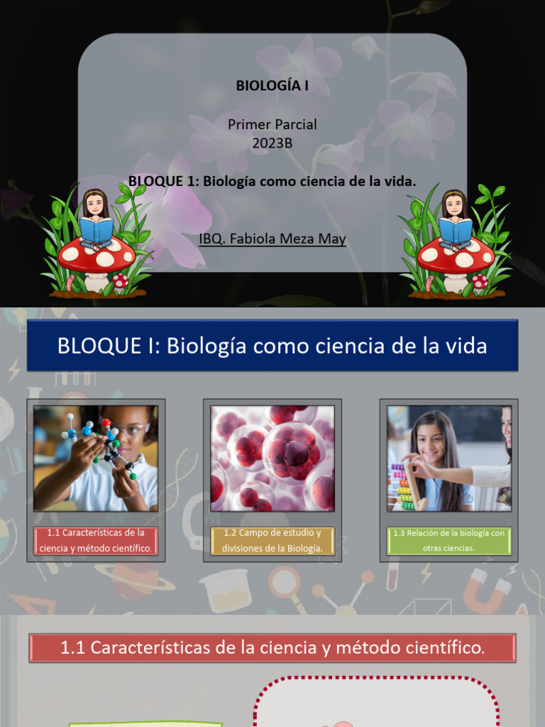 Bloque I Biologia Como Ciencia de La Vida - Parte I | PDF