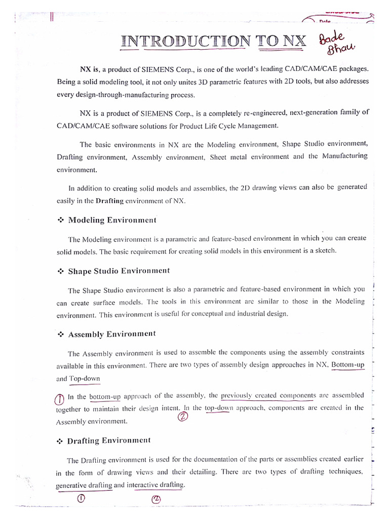 NX 12 Introduction Part | PDF