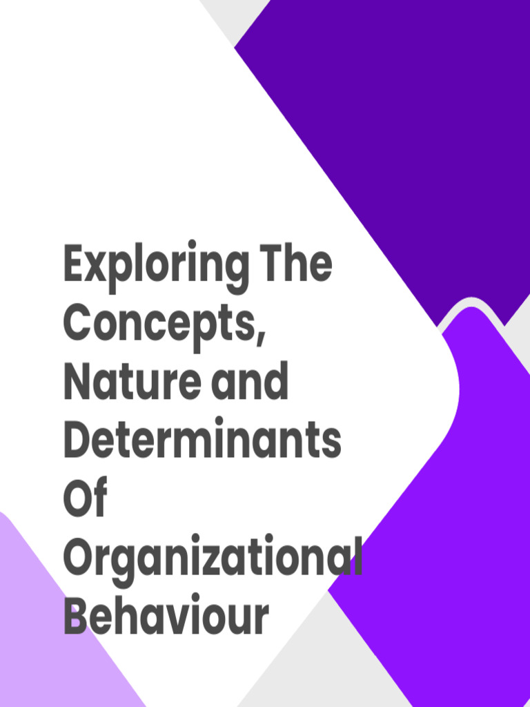 Exploring The Concepts Nature and Determinants of Organizational ...