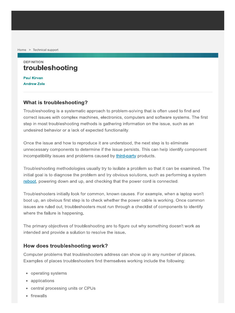 7 Step Troubleshooting | PDF