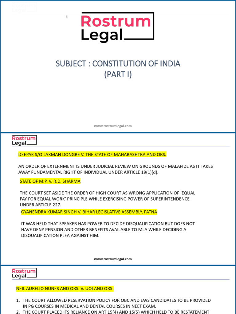 COI-Important Judgements Part 1 - Youtube | PDF COI-Important Judgements Part 1 - Youtube | PDF