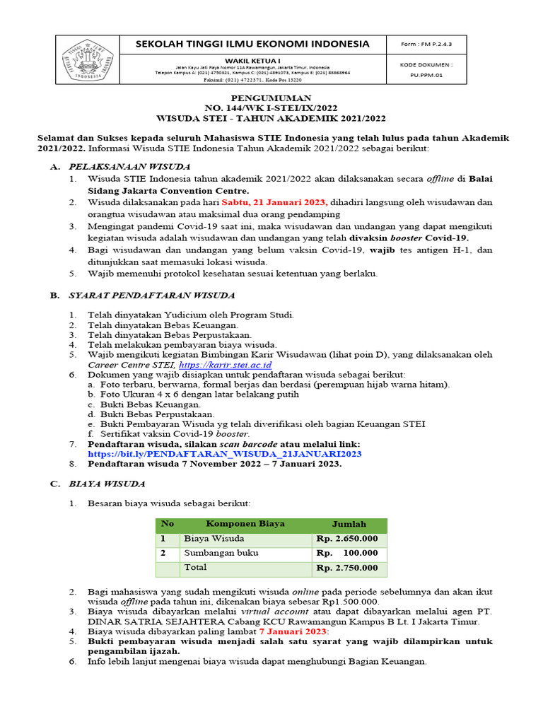Wisuda STEI 2023: Panduan Lengkap | PDF
