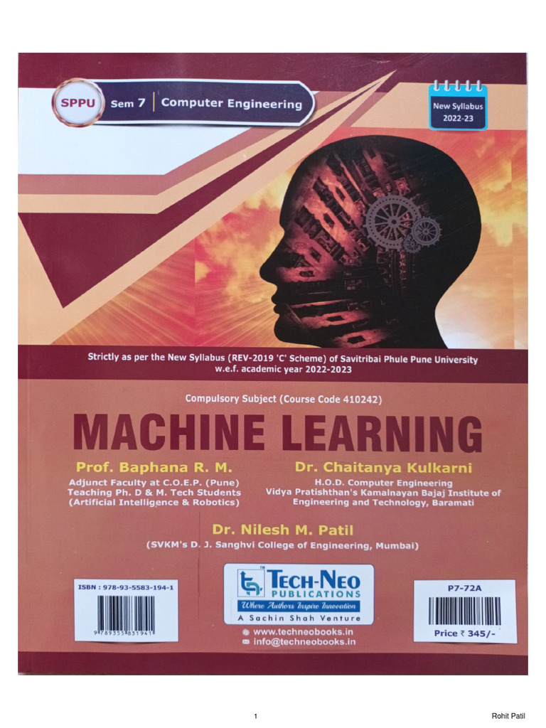 Machine Learning 2019 (TechNeo) - 1 | PDF