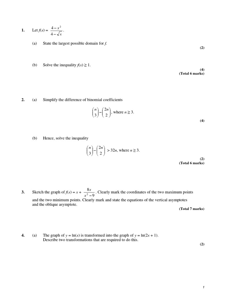Function 2 Paper 2 Pdf Trigonometric Functions Function Mathematics