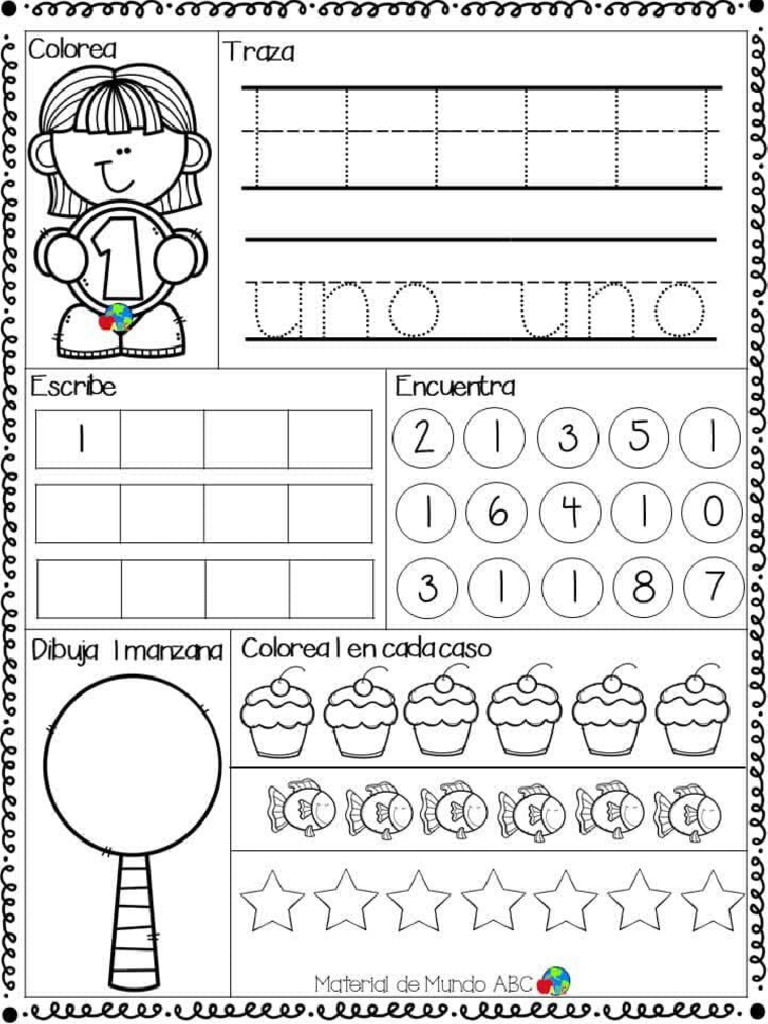 Cuadernito de números del 1 al 10 por Mundo de Rukkia | PDF