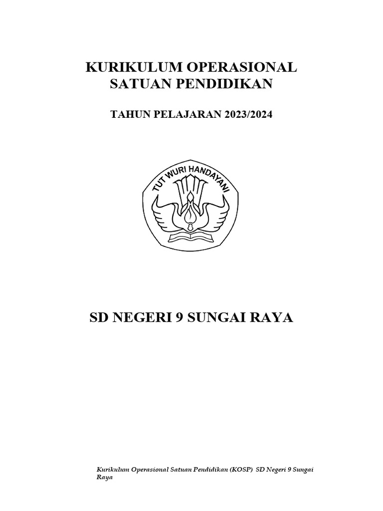 Contoh Kurikulum Operasional Satuan Pendidikan | PDF