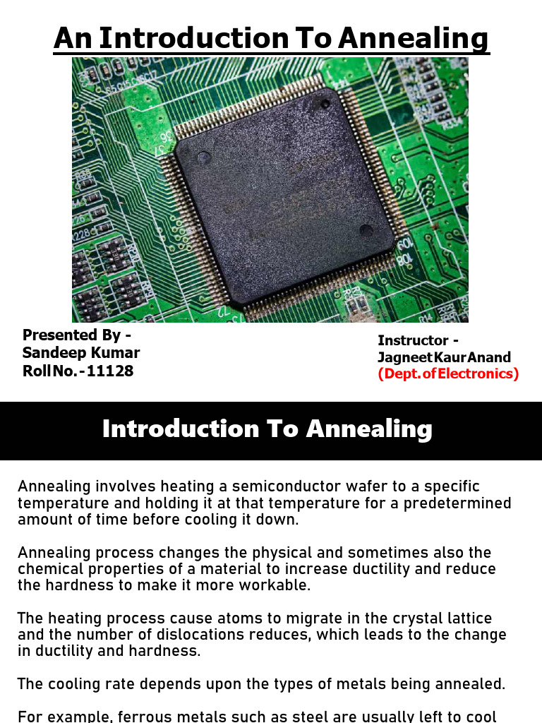 Annealing Presentation by Sandeep Kumar - Compress | PDF Annealing Presentation by Sandeep Kumar - Compress | PDF