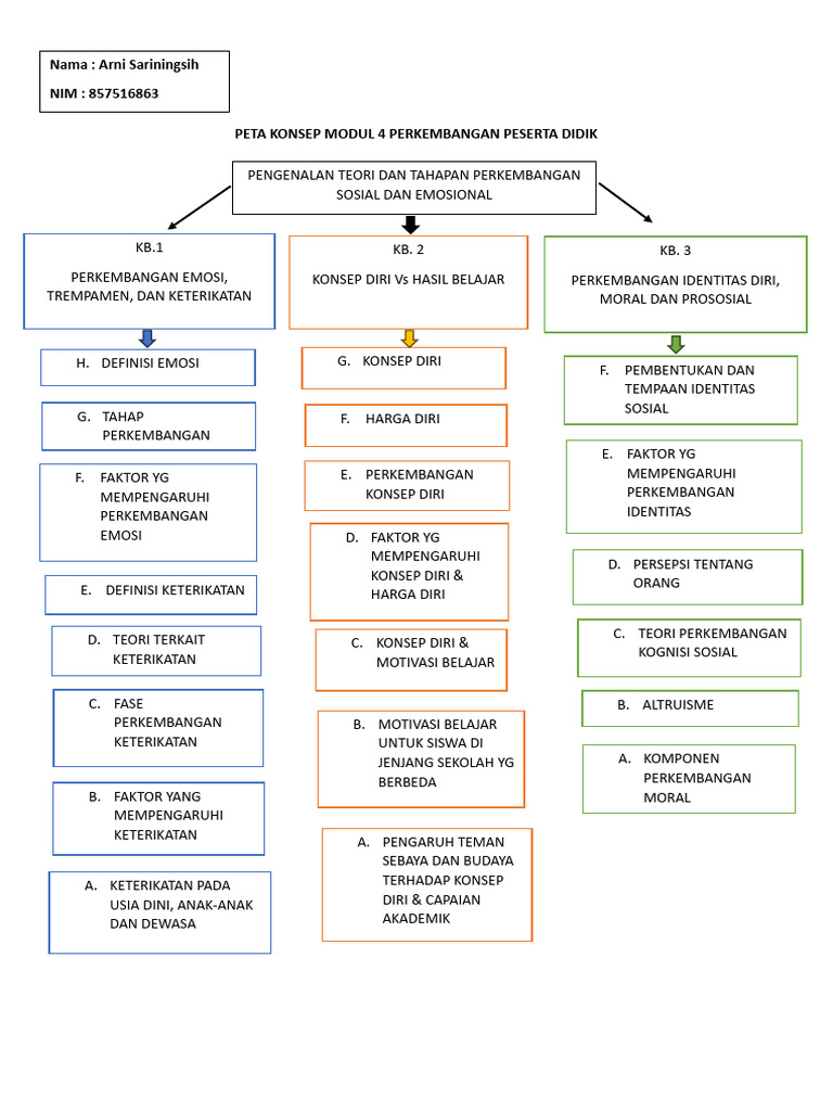 Peta Konsep Modul 4 Perkembangan Peserta Didik | PDF