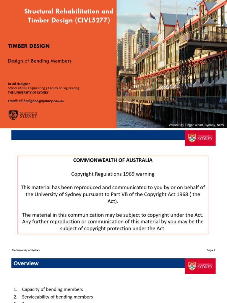 CIVL5277 Lecture 9 - Design of Bending Members | PDF | Bending | Beam (Structure)