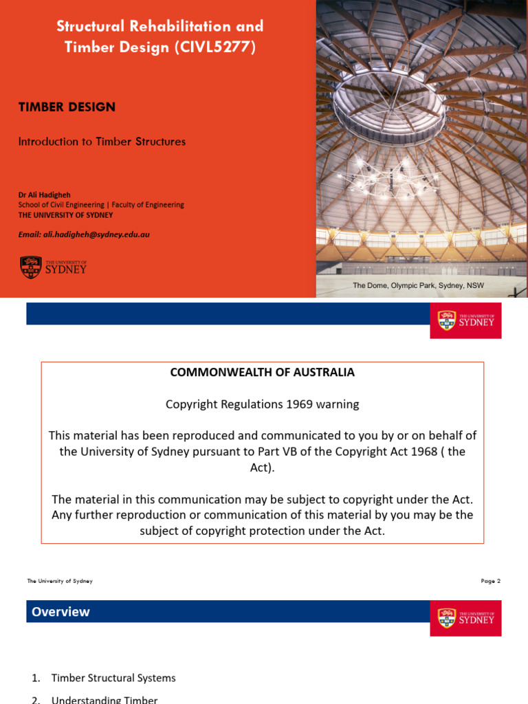 CIVL5277 Lecture 7 - Introduction To Timber Structures-1 | PDF
