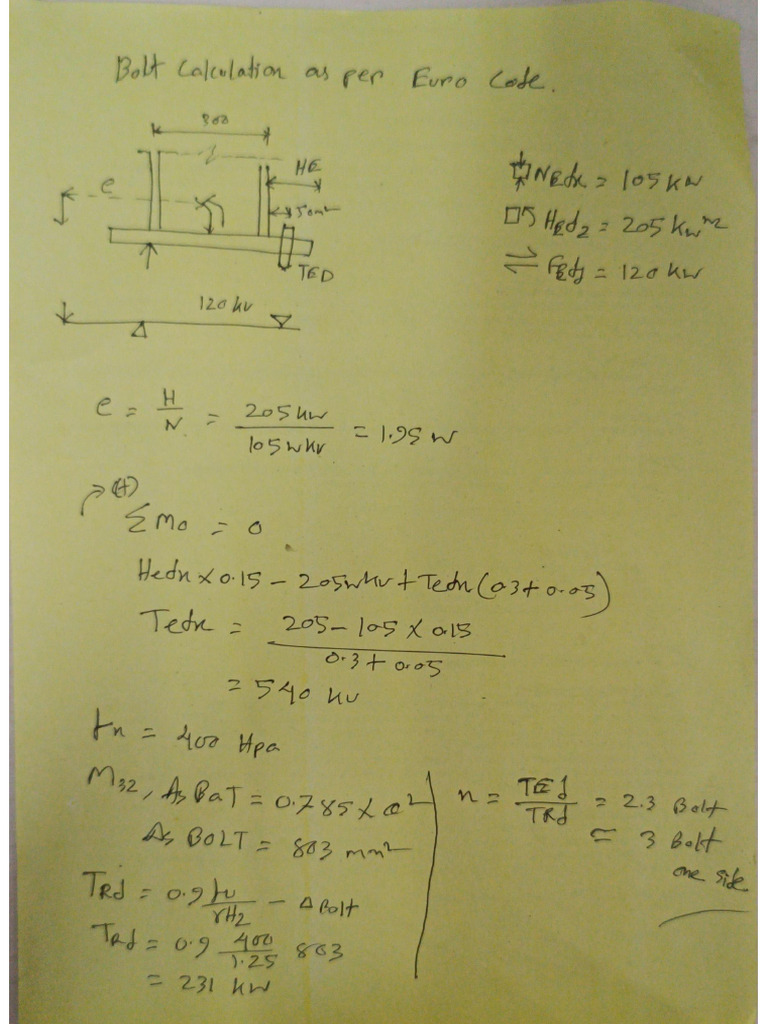 Bolt Calculation | PDF