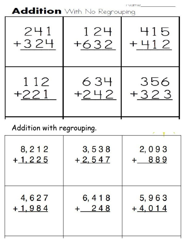 Addition and Subtraction Practice | PDF