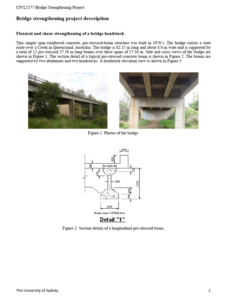 CIVL5277 Bridge Strengthening Project | PDF