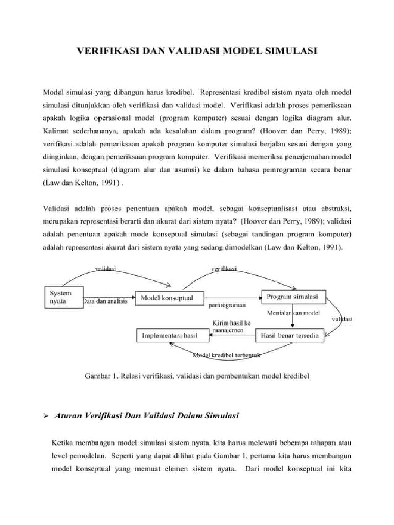 Verifikasi & Validasi Model | PDF