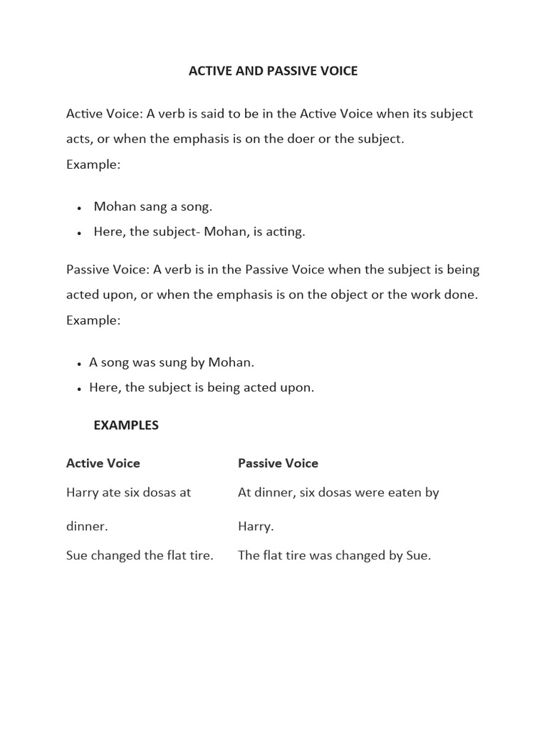 Active Voice STD 7 | PDF