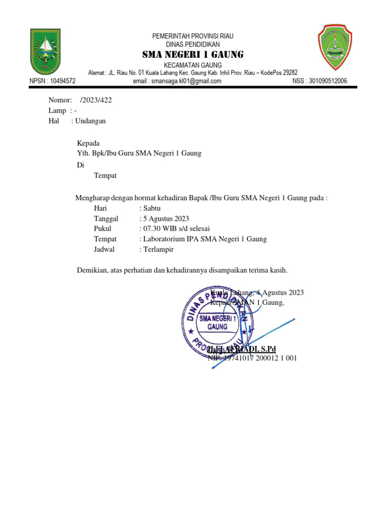 Rundown Acara IHT Visi Misi | PDF