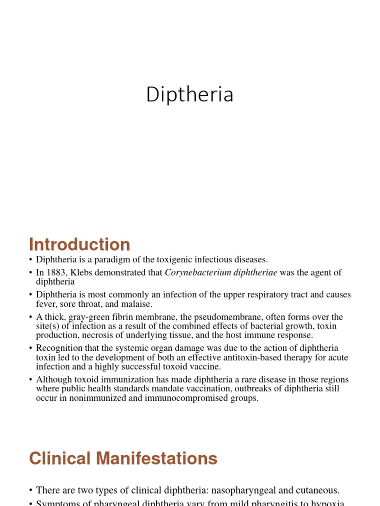 Diptheria | PDF