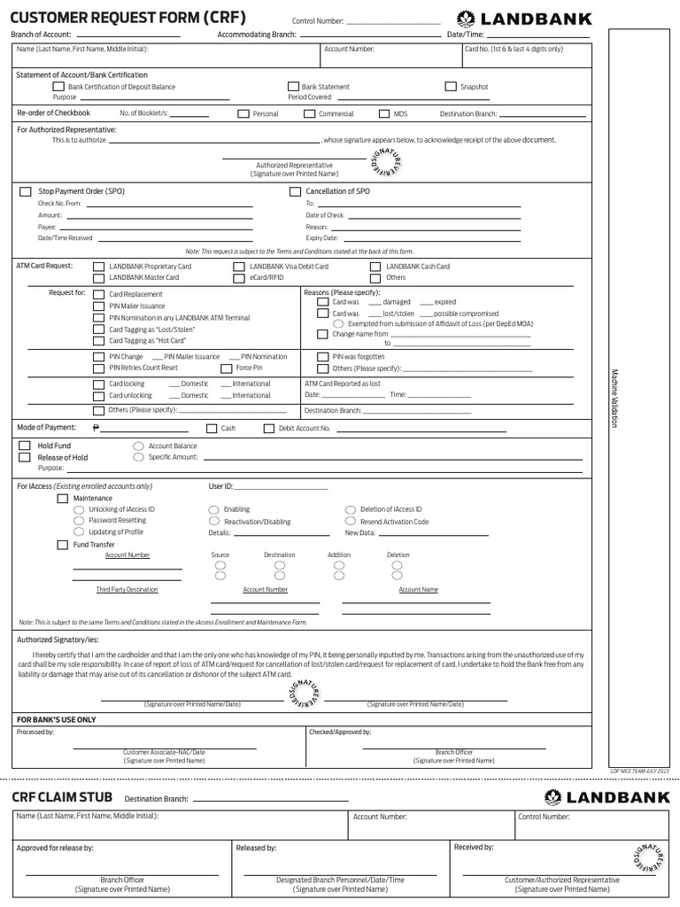 CRFA4 Rev Aug14 230823 | PDF | Cheque | Personal Identification Number