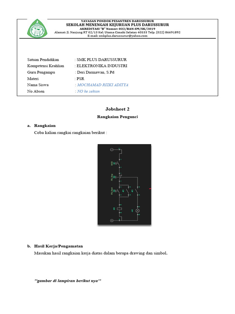 Jobsheet Relay 22 (Adit) | PDF